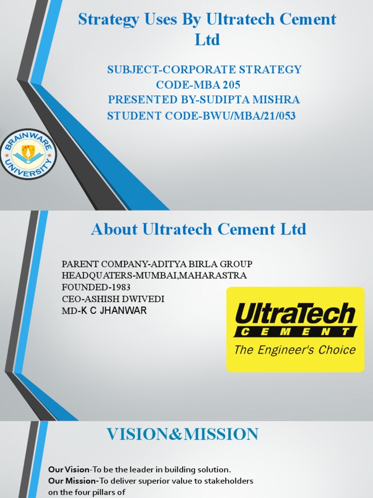 Ultratech Cement's Strategy and Awards | PDF | Cement | Brand