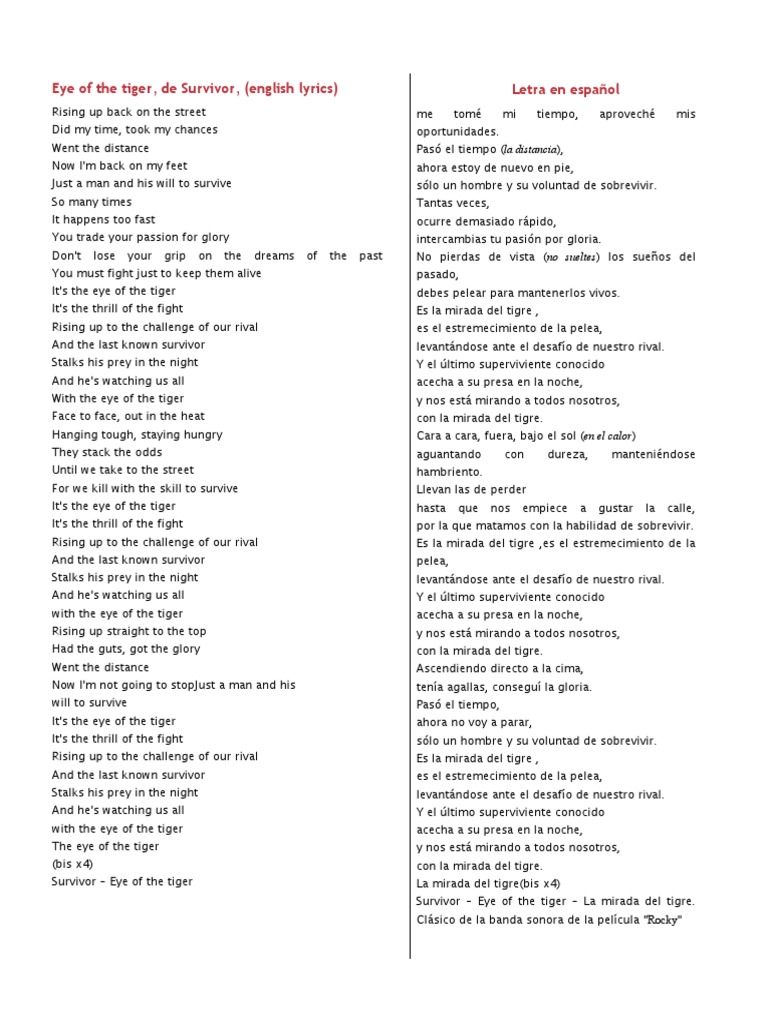 Eye of The Tiger | PDF