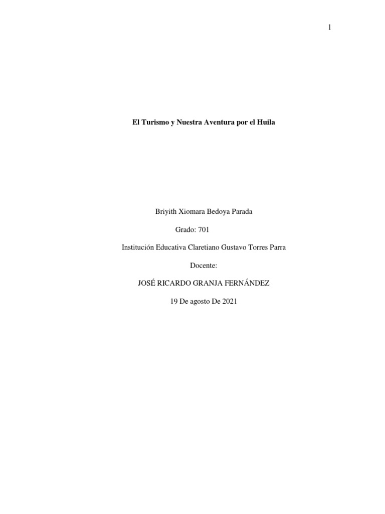 Trabajo Terminado, Normas Apa | PDF | Turismo | Ciencias de la Tierra