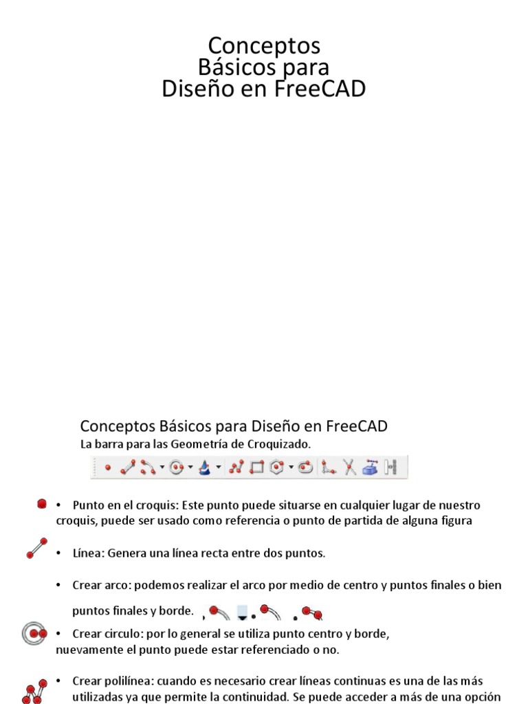 Conceptos Basicos Freecad | Descargar gratis PDF | Distancia | Curva