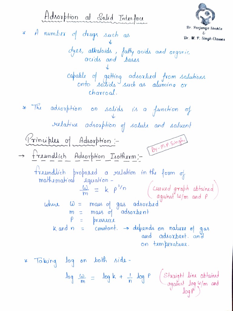 Adsorption at Solid Interface | PDF | Physical Sciences | Chemical ...