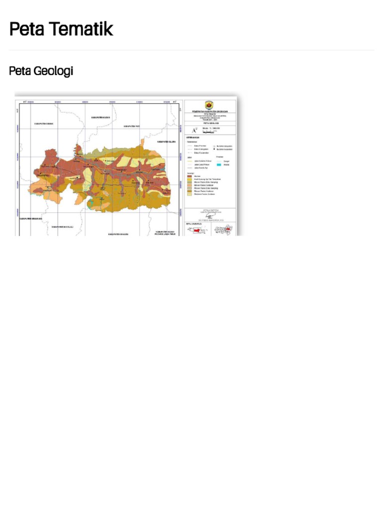Peta Geologi Kab - Grobogan | PDF