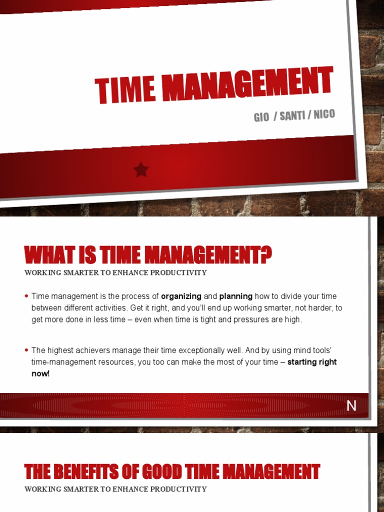 TIME Management | PDF | Time Management | Professional Skills