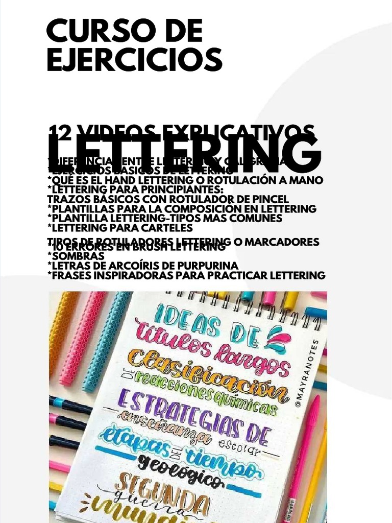 Curso de Lettering Paso A Paso | PDF | Color | Caligrafía