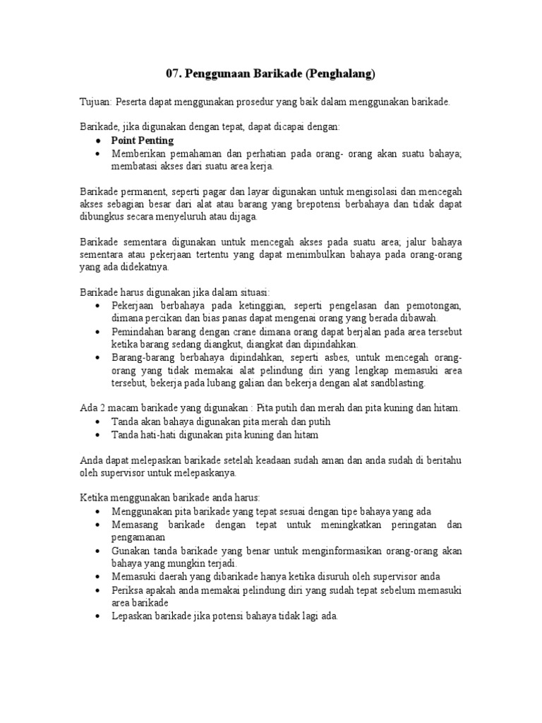 Using Barricading | PDF