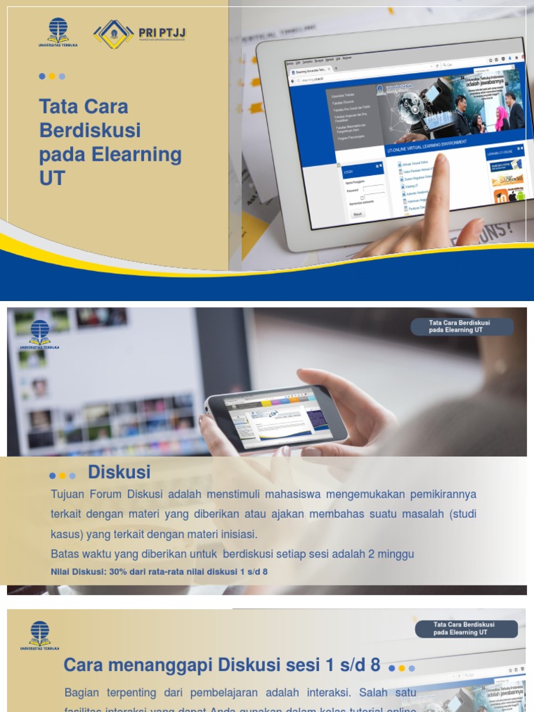 Panduan Diskusi di Elearning UT | PDF