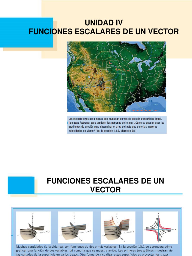 Unidad - Iv. Funciones Escalares de Un Vector | PDF | Función continua | Función (Matemáticas)