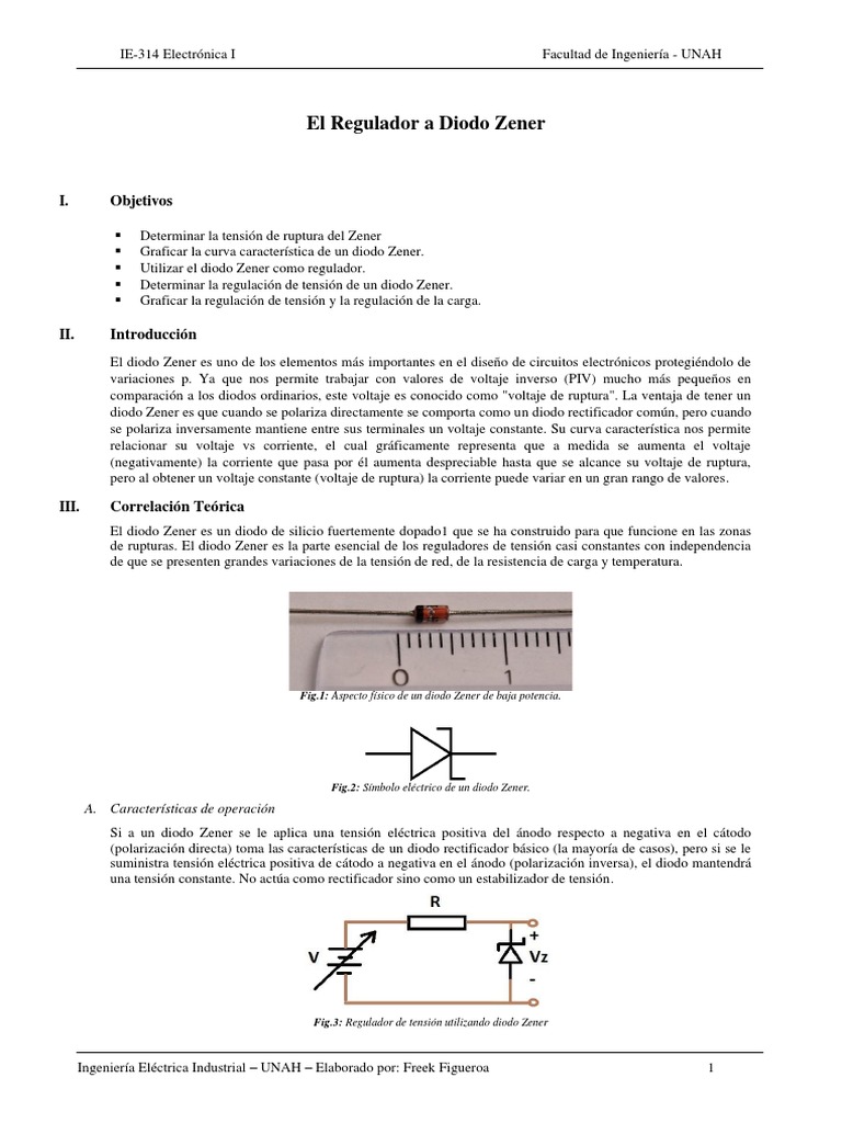 Guía de Práctica 4 - El Regulador A Diodo Zener | Descargar gratis PDF | Diodo | Electrónica de ...