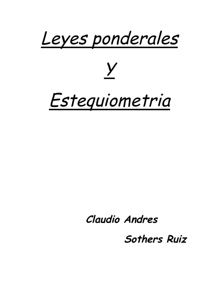 Leyes Ponderales | PDF