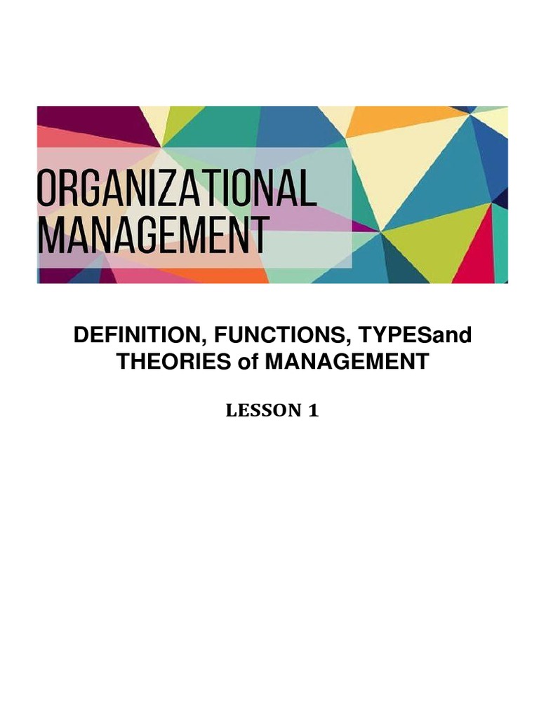 Management Functions, Styles and Theories Explained | PDF | Organizational Behavior | Economies