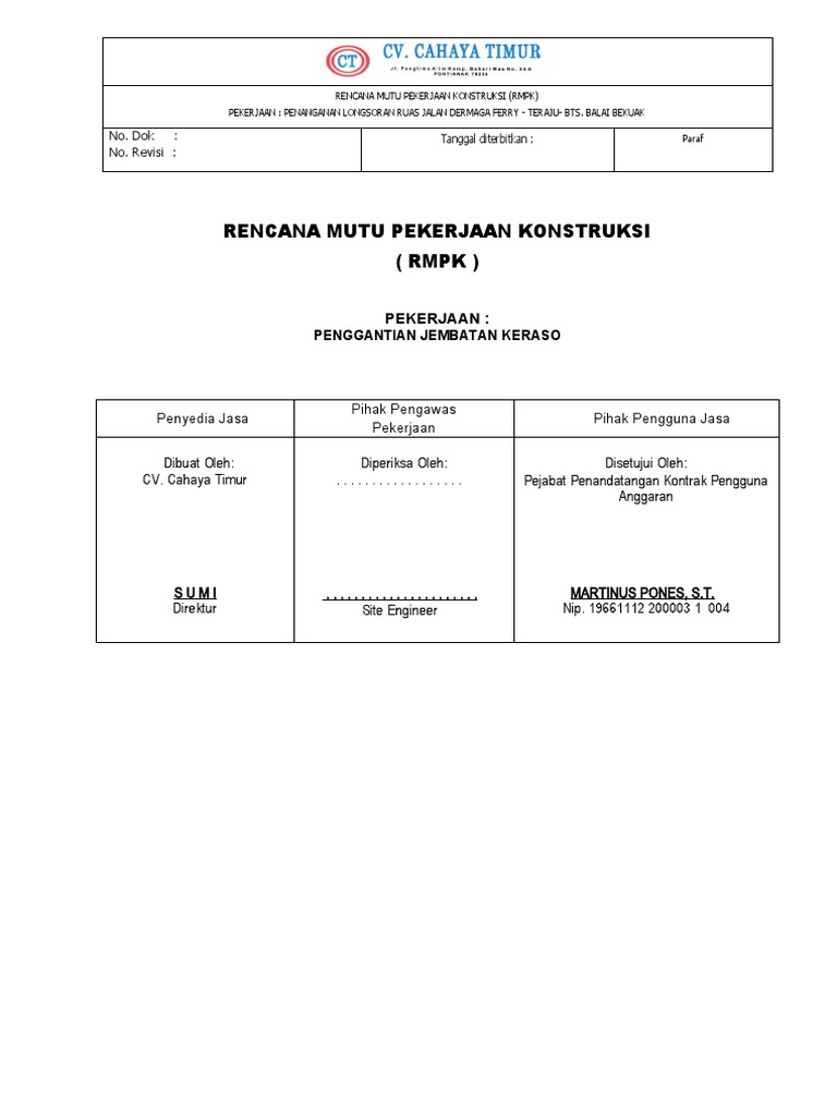 RMPK JBT. KERASO DPK | PDF