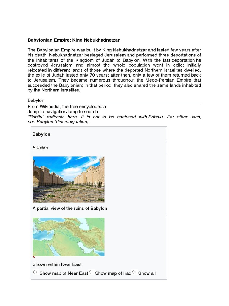 Babylonian Empire | PDF | Babylon | Hammurabi