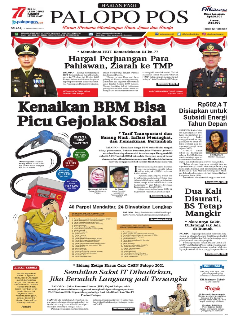 Palopo Pos - 16 Agustus 2022 | PDF