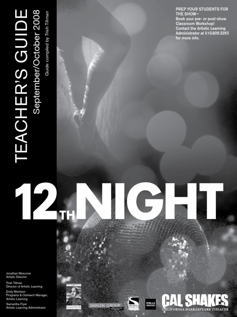 Twelfth Night Teacher's Guide 2008 | PDF | Twelfth Night | Jester