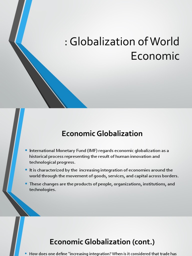 Economic Globalization Overview | PDF | Gold Standard | Bretton Woods System