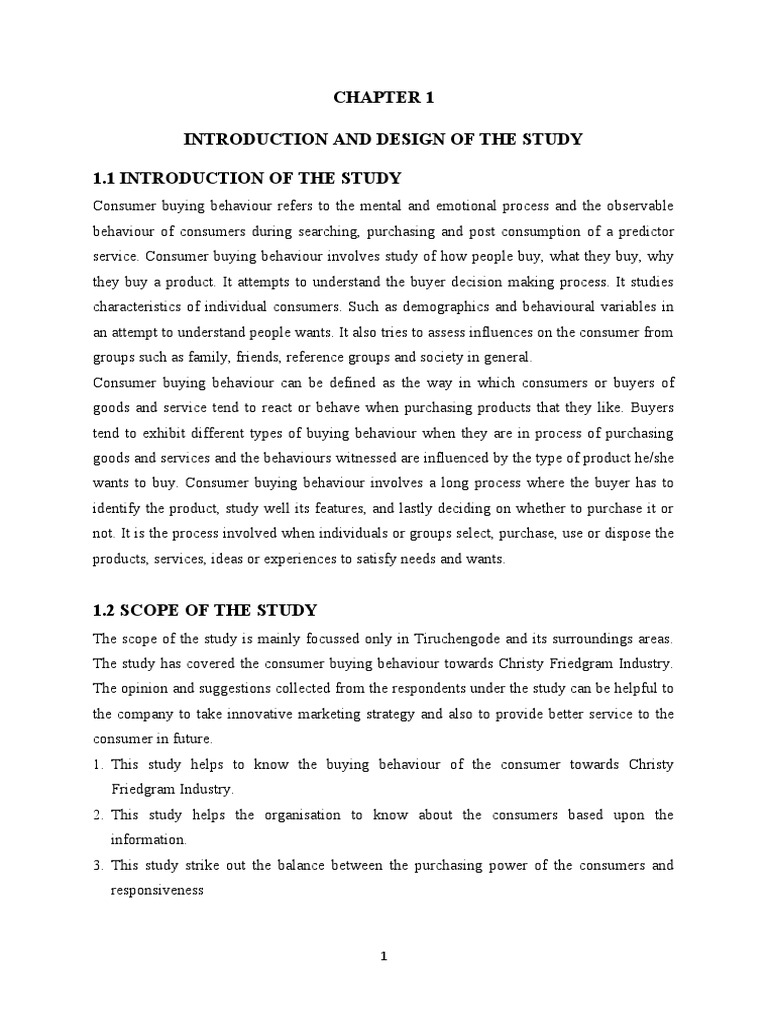 MBA Main Project | PDF | Behavior | Sampling (Statistics)