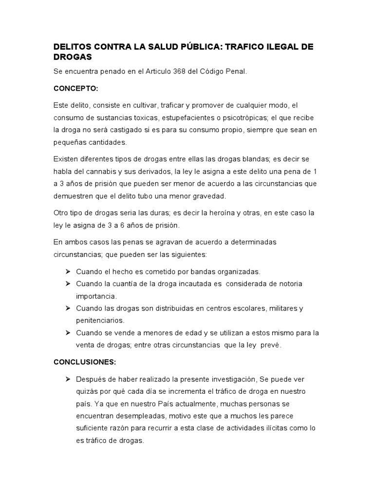 Delitos Contra La Salud PÚblica Pdf