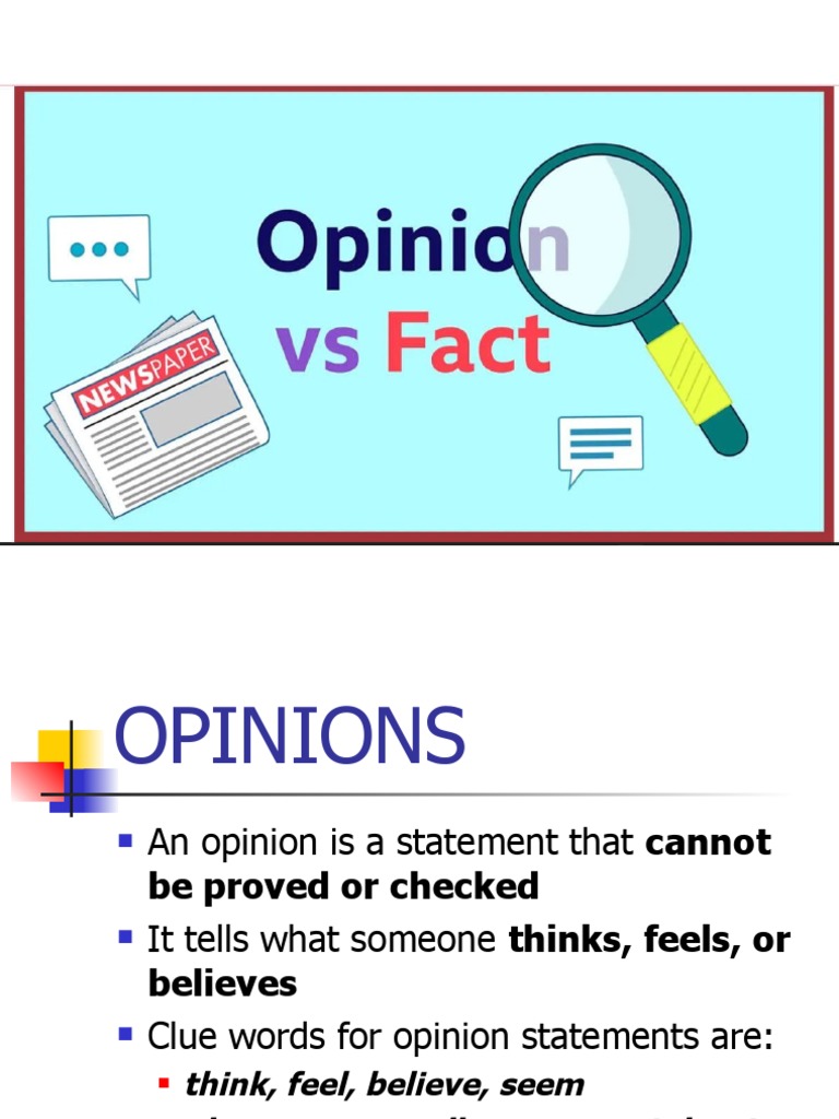 Fact and Opinion Powerpoint | PDF Fact and Opinion Powerpoint | PDF