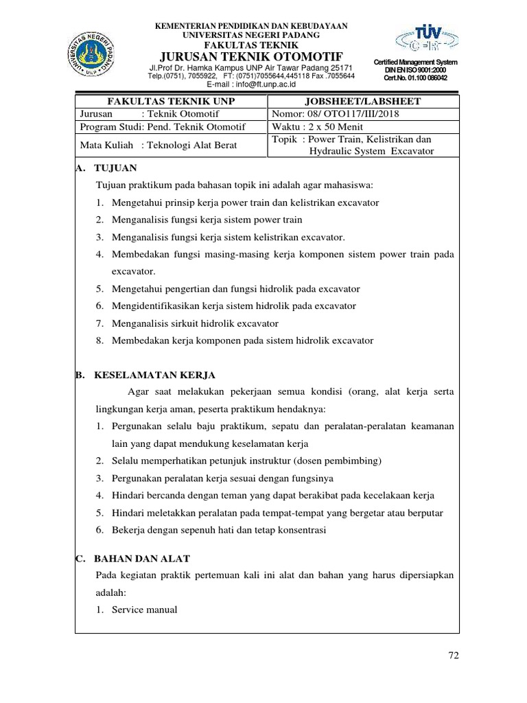 Komponen dan Fungsi Power Train Excavator | PDF | Griya & Taman | Komputer