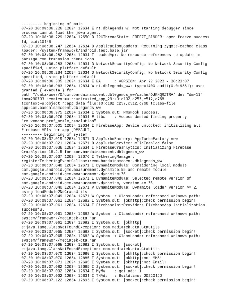 Mod Menu Log - Com - Bandainamcoent.dblegends - WW | PDF | Java (Programming Language ...