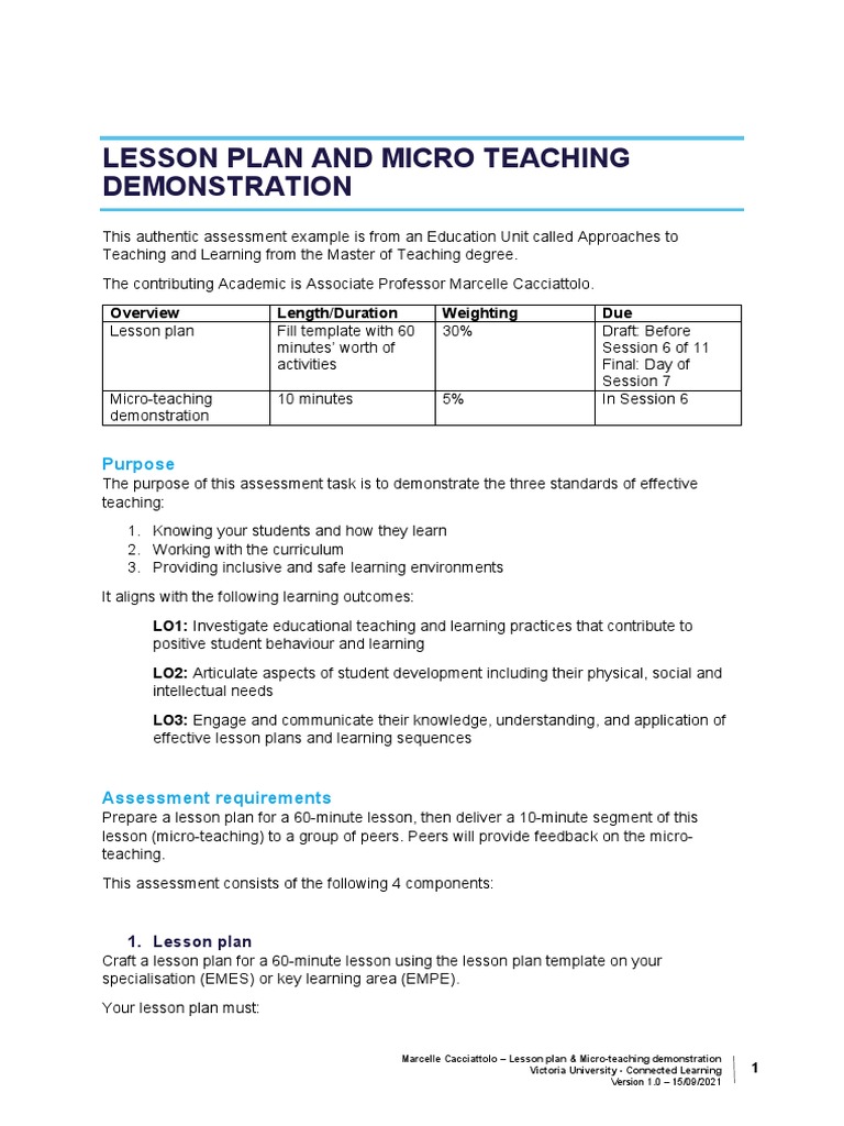 Lesson Plan & Micro-Teaching Guide | PDF | Lesson Plan | Inquiry Based Learning