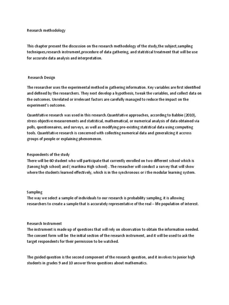 Final Draft Research Methodology | Download Free PDF | Survey Methodology | Statistics