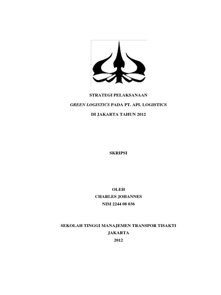 Strategi Green Logistics APL Jakarta | PDF