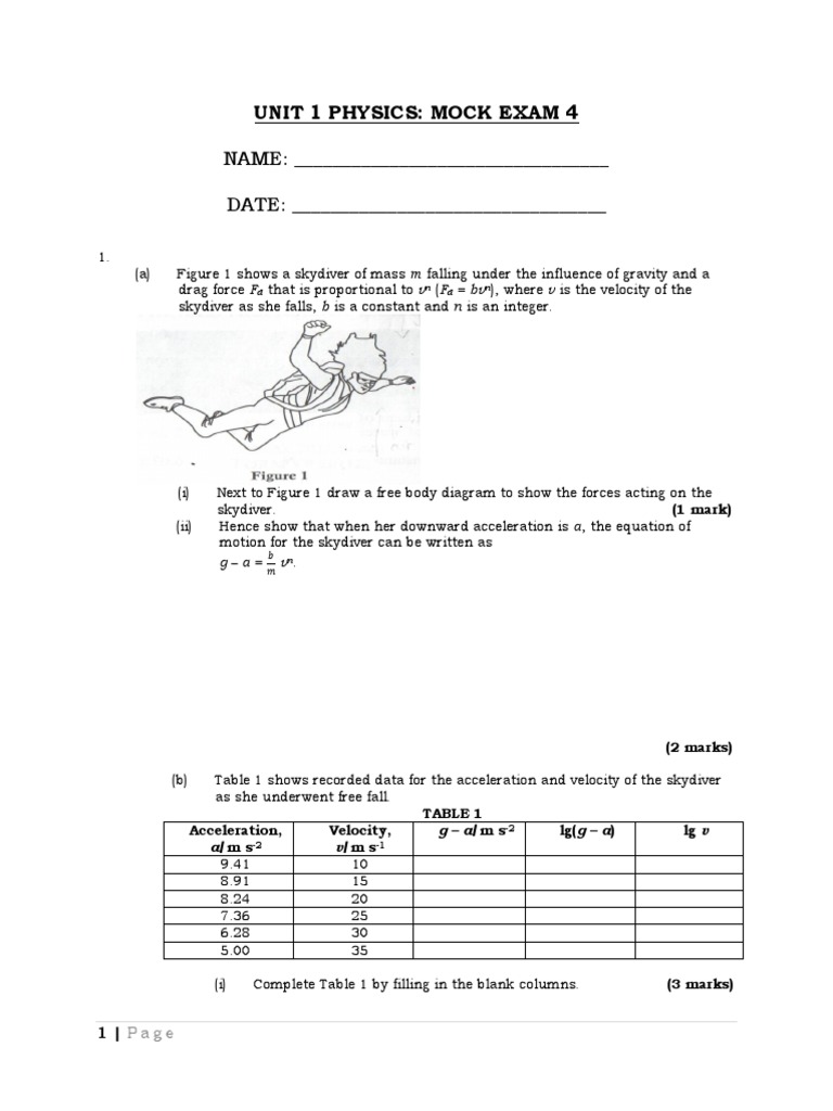 PHYS U1 Mock Exam 4 | PDF | Light | Wavelength
