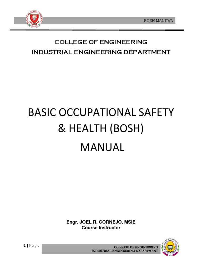 Engg 411 Basic Occupational Safety and Health - Joel R. Cornejo | PDF | Occupational Safety And ...