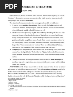 Overview of American Literature to 1900 | PDF | American Literature ...