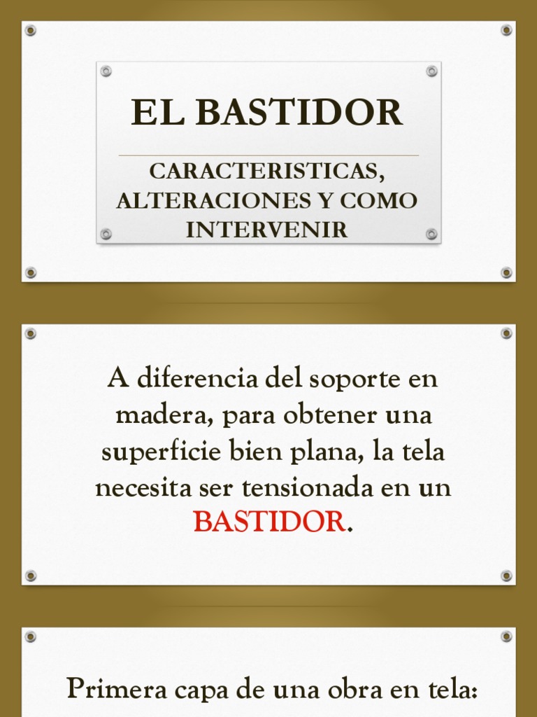 El Bastidor | PDF | Madera | Agua