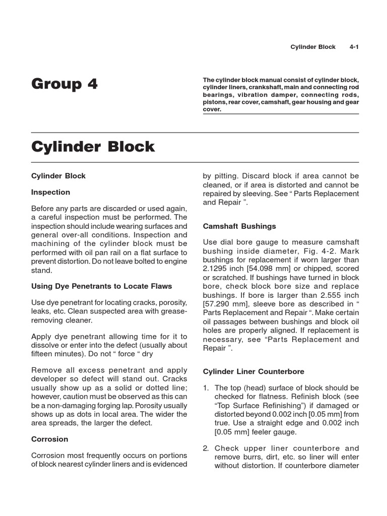 Group 4-Cylinder Block | PDF | Bearing (Mechanical) | Cylinder (Engine)