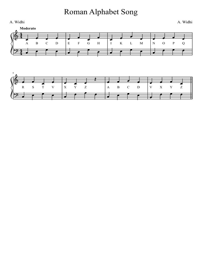 Roman Alphabet Song | PDF