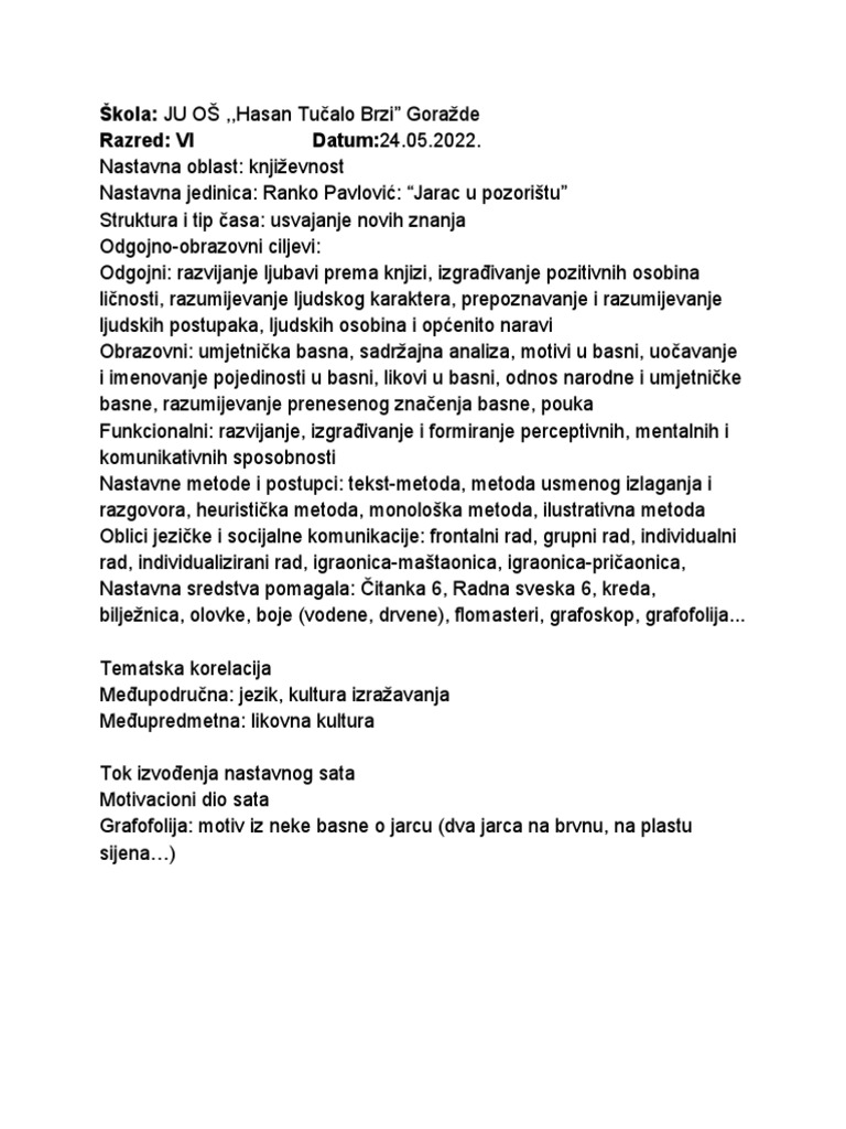 Jarac u pozorištu | PDF