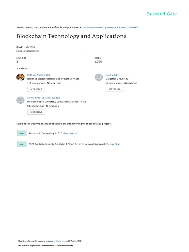 Blockchain Technology and Applications | PDF | Distributed Computing | Parallel Computing