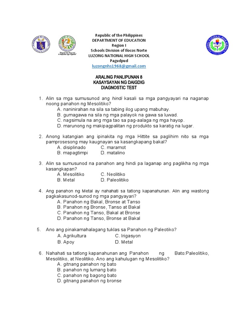 Diagnostic Test Ap8 | PDF