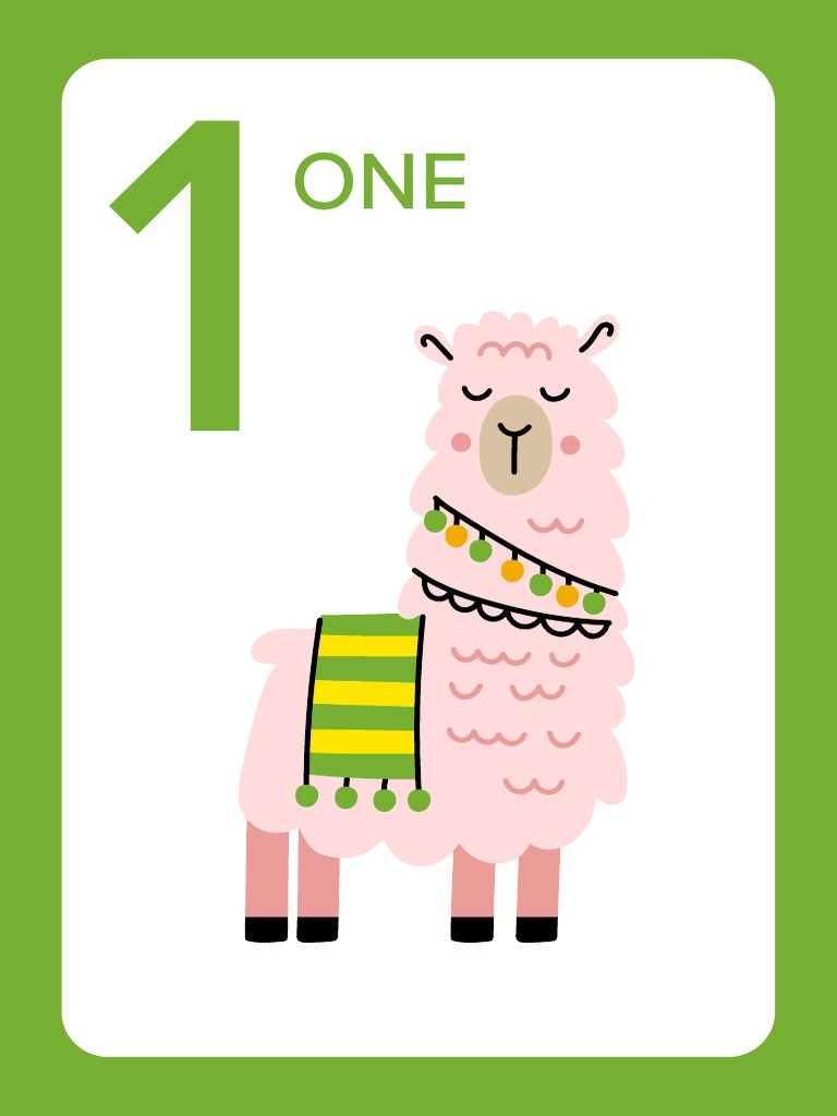 Number Flash Cards Final | PDF