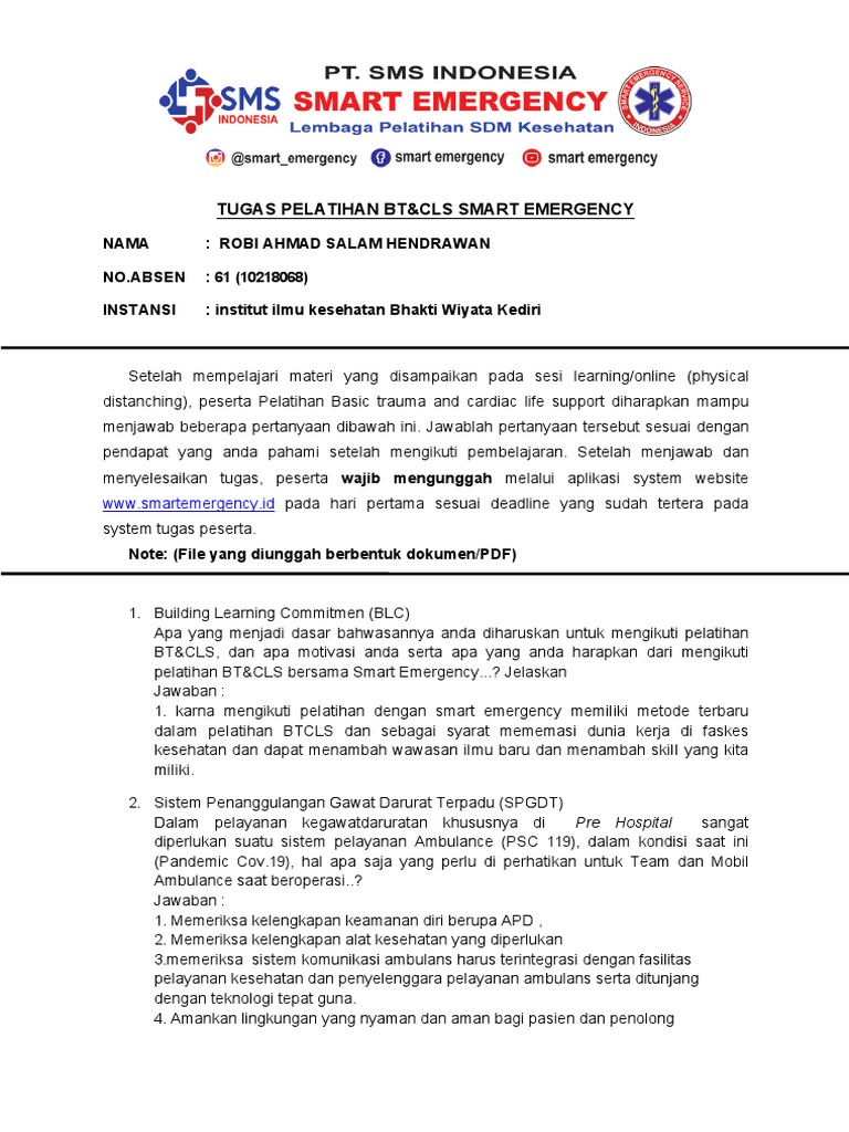 Tugas Ke-1 BTCLS Robi Ahmad | PDF