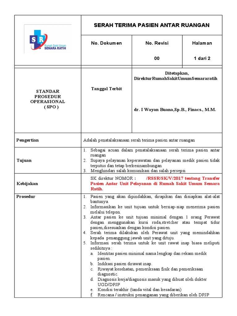 SOP Transfer PX | PDF