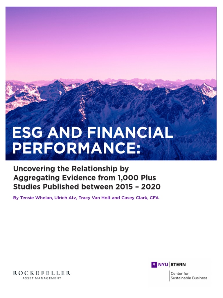 NYU-RAM - ESG-Paper - 2021 Rev - 0 | PDF | Stock Market Index | Investing