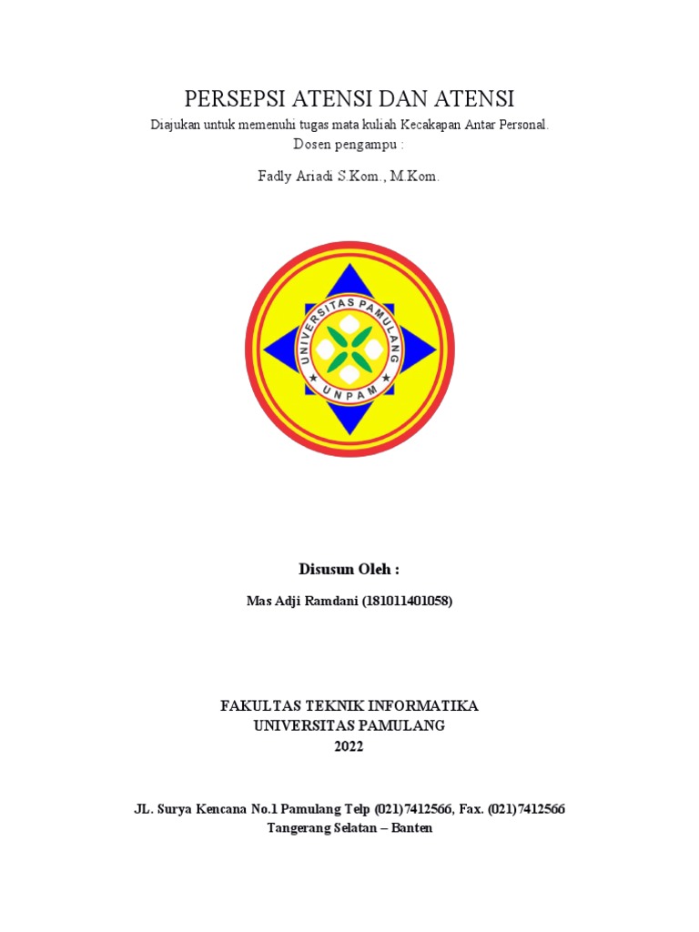 Persepsi Atensi Dan Atensi | PDF