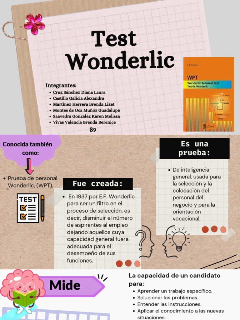 Test de Wonderlic WPT | PDF | Sicología | Psicología cognitiva