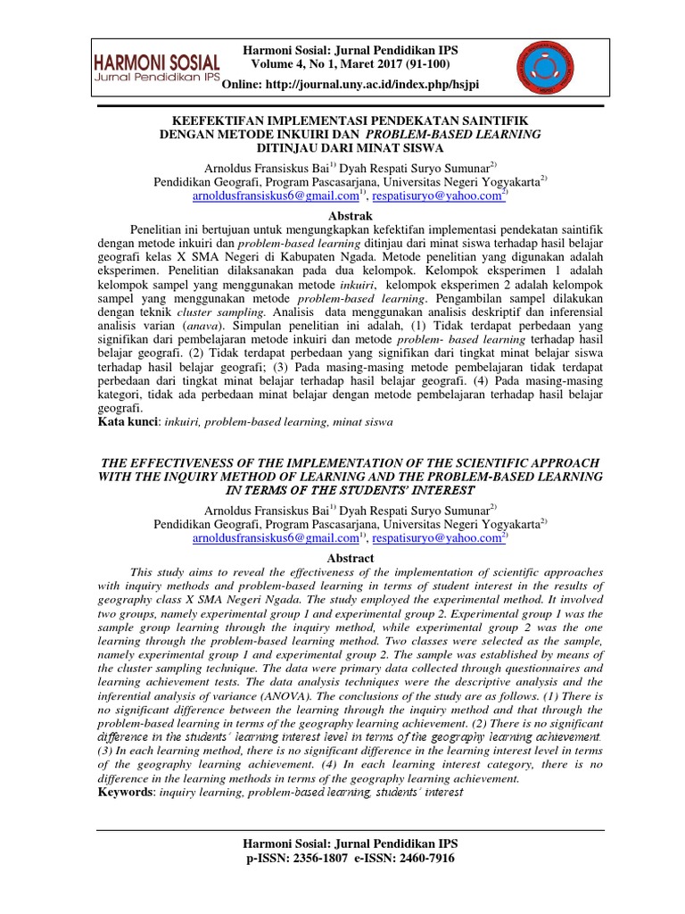 Pendekatan Saintifik Dengan Metode Inkuiri | PDF