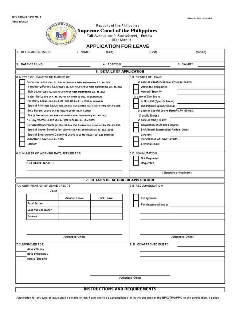 New Leave Form 2021 | PDF | Sick Leave | Parental Leave