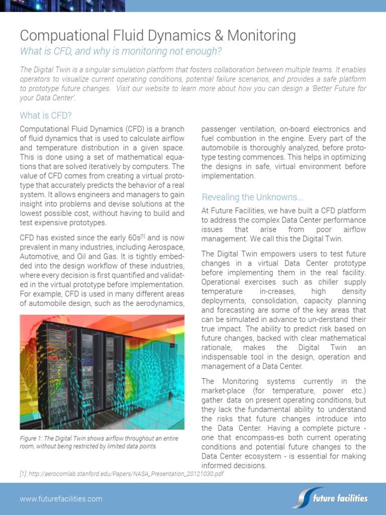 Computational Fluid Dynamics Monitoring Pdf Computational Fluid Dynamics Data Center 