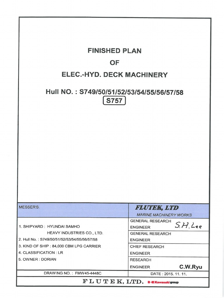 s757 O-47 6j7122001 Deck Machinery | PDF | Steel | Anchor