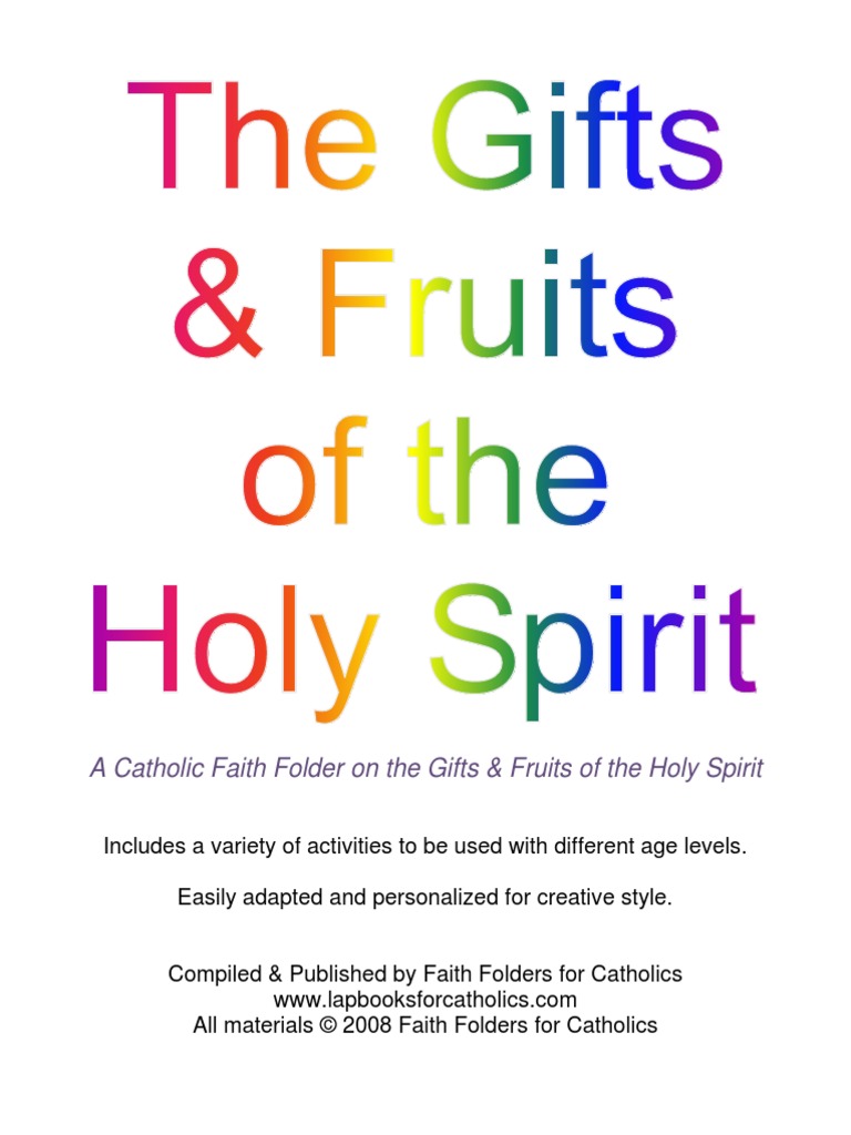 Gifts & Fruits of The Holy Spirit Faith Folder | Fruit Of The Holy ...