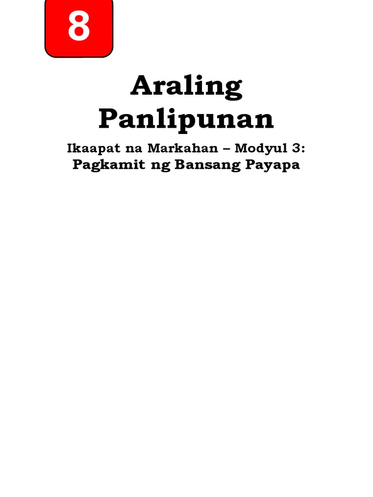 Ap8 Q4 Modyul3 | PDF