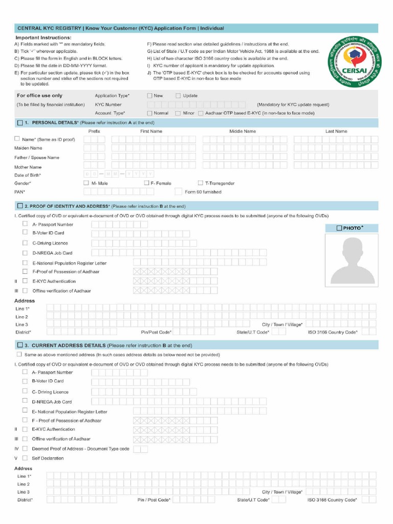 Kyc Individual Form | PDF