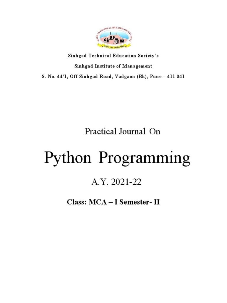 MCA Python Journal | Download Free PDF | Class (Computer Programming) | Thread (Computing)